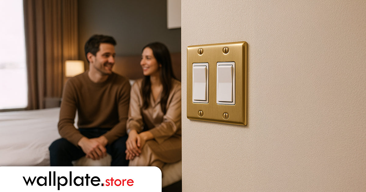 Brushed Brass Wall Plates | Premium Switch & Outlet Covers – Wallplate ...