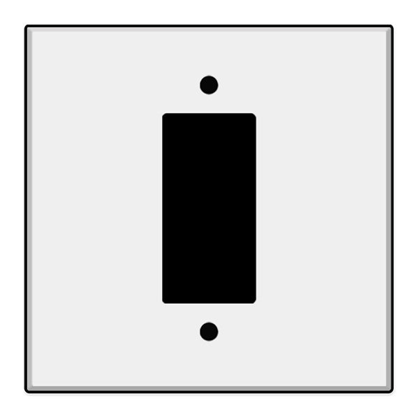 Jumbo & Oversized 2-Gang Wall Plates with Center Opening