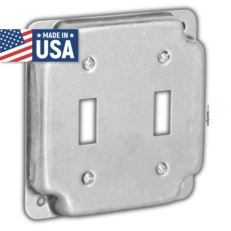 4 Inch Square Raised Covers for Exposed Metal Electrical Boxes